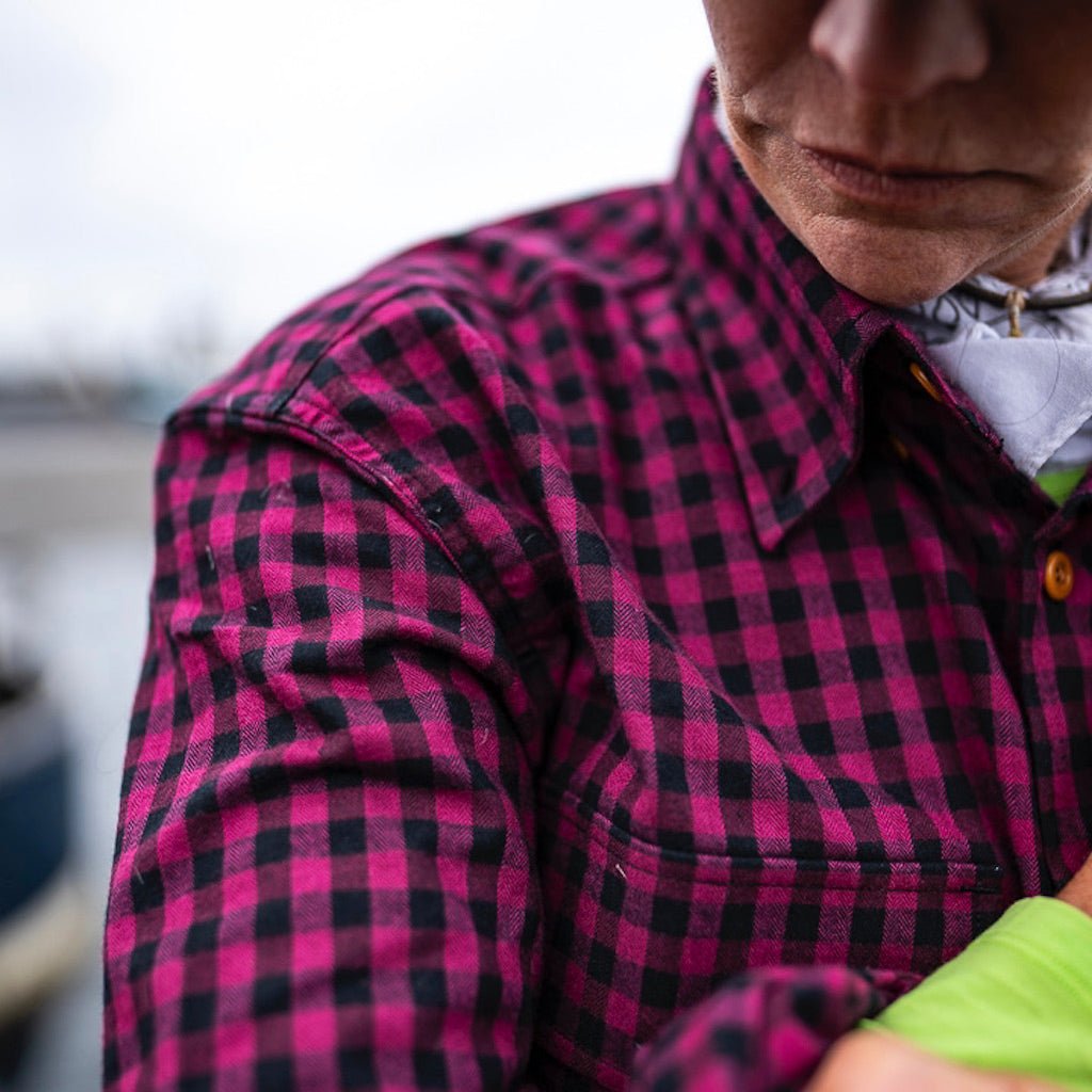 check shirt button down collar